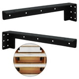 Floating Shelf Brackets, 2 Pack Heavy Duty Shelf Brackets Steel Shelf ...