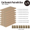 8 Packs in 1 Cat Scratch Pad, Cat Scratcher Cardboard,Reversible ...