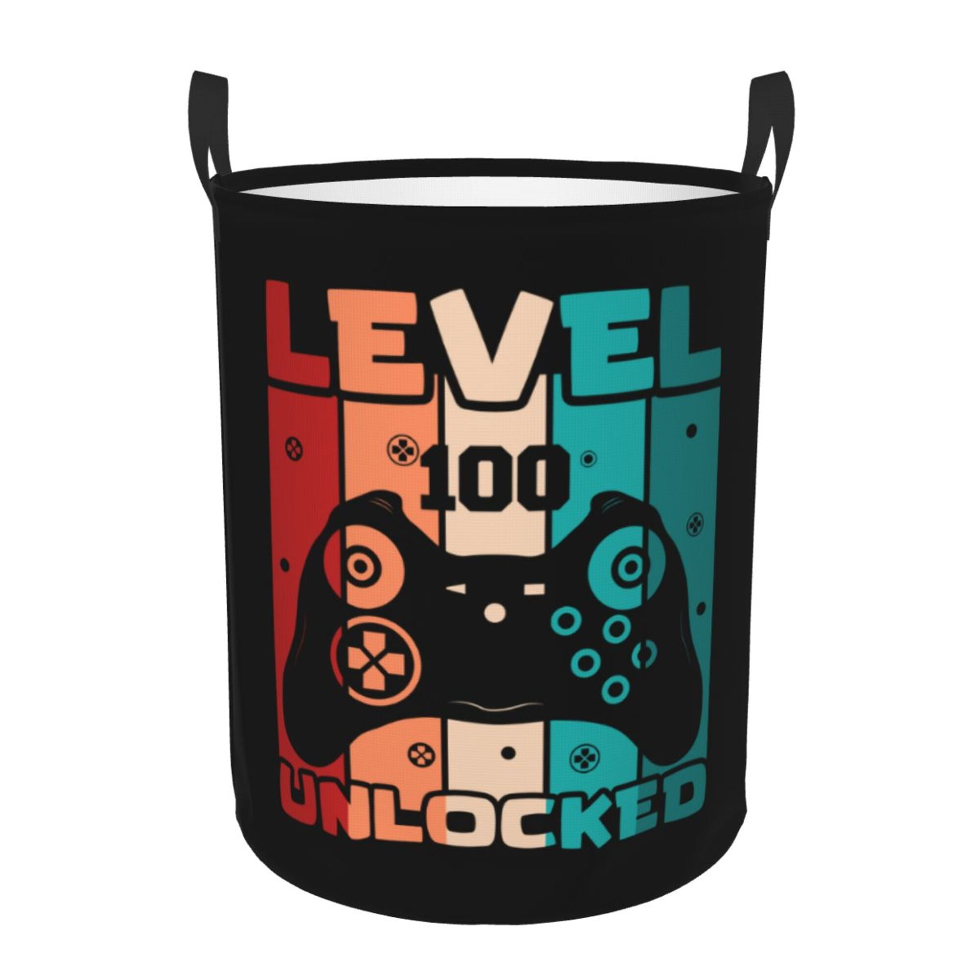 TEQUAN Waterproof Laundry Hampers, Game Controller Level Unlocked ...