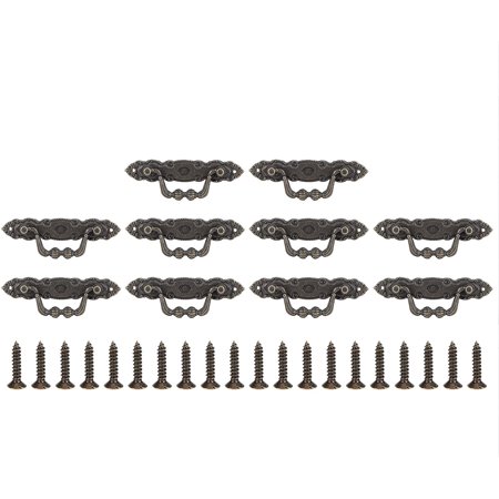 10 Sets Door Pull Classical European Zinc Alloy Handle Antique Drawer ...
