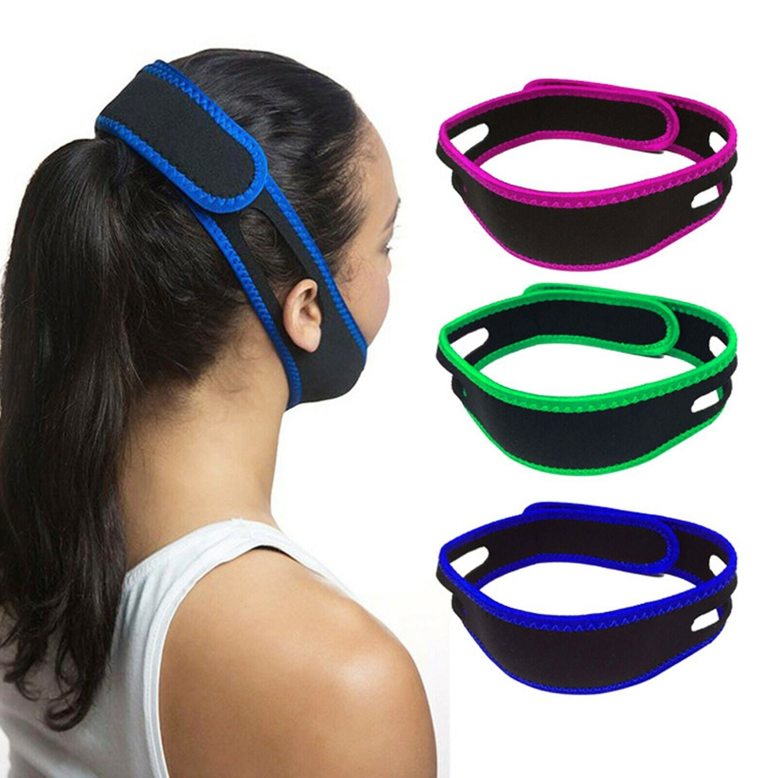 Anti Snore Chin Strap Stop Snoring Sleep Apnea Belt Jaw Support ...