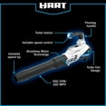 HART 40-Volt Cordless SUPERCHARGE Brushless 650 CFM Blower (1) 5.0 Ah ...