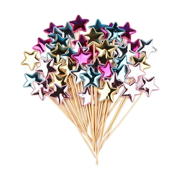 Estrella en forma de corazón Cake Toppers Fiesta de cumpleaños ...