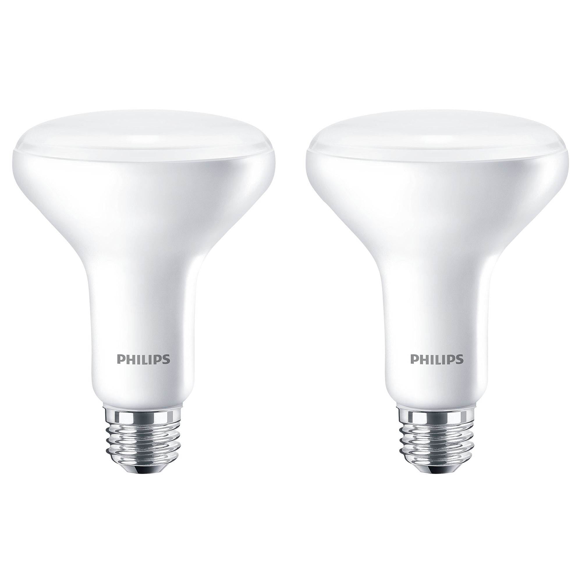 Philips Dimmable 9W 2700K BR30 Warm White 65W E26 LED Light Bulb (2 ...
