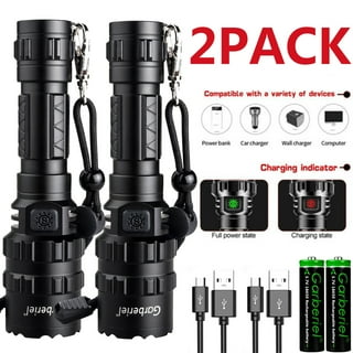 90000LM LED Flashlight Tactical Light Super Bright Torch USB ...