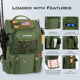 KastKing Fishing Tackle Backpack with Rod Holders 4 Tackle Boxes ...