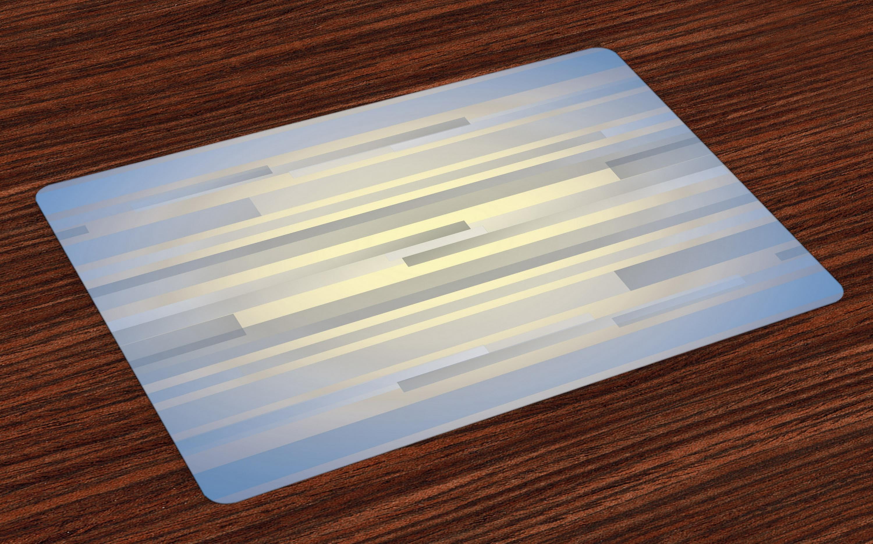 Ambesonne Minimalist Place Mats Set of 4, Long Striped Forms, Standard ...