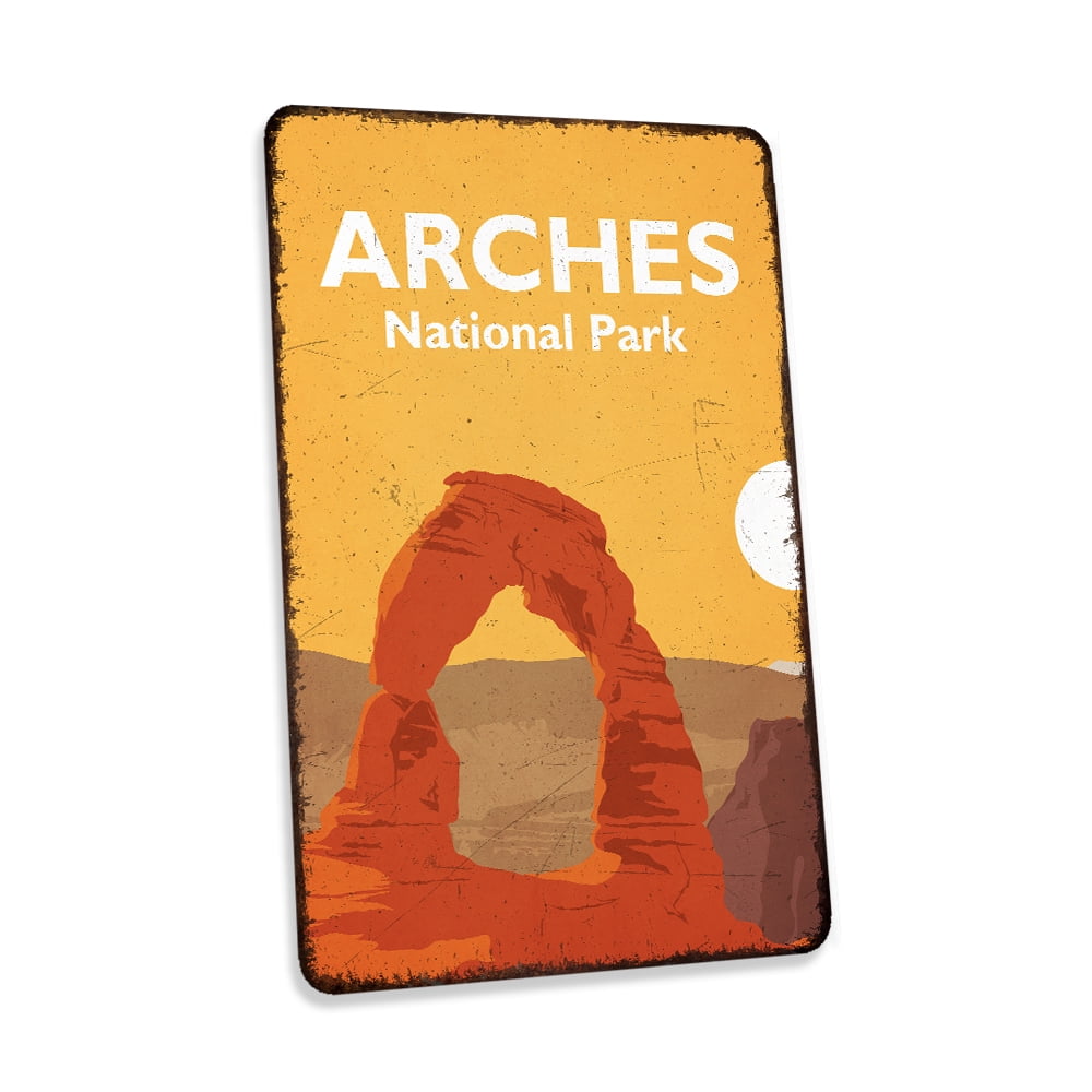 Arches National Park Sign Vintage Looking Decorative Signs Home Décor ...