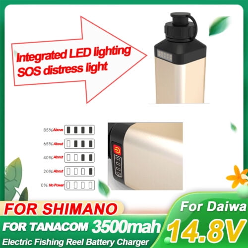 Electric Reel Battery 14.8V 5000mAh BM5000 Replace Electric Fishing ...