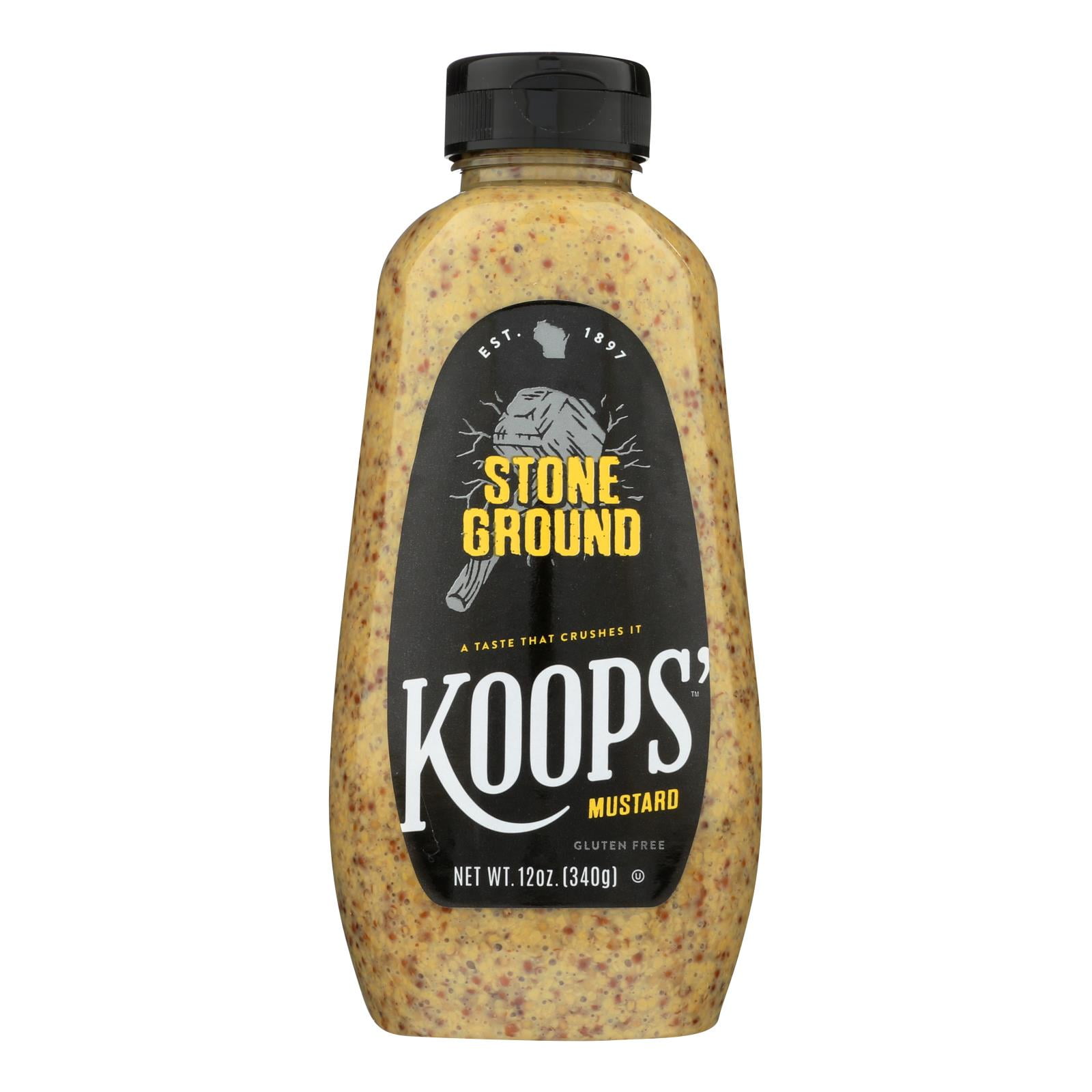 (12 Pack) Koops' Organic Stone Ground Mustard, 12 Oz - Walmart.com