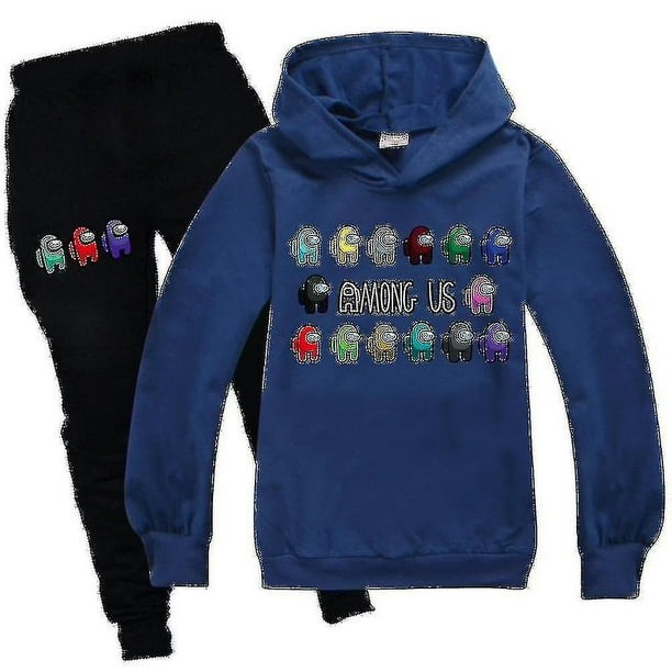 Among Us Game Kids Hoodie Trousers Set Impostor Outfit Clothes ...