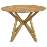 Dinah Round Solid Wood Dining Table Walnut - Walmart.com