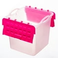 Your Zone Child and Teen Plastic Pink Storage Bin with Hinged Lid ...