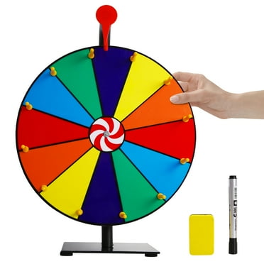 WinSpin 24" Carnival Game Spinner Stand with Color Dry Erase, Tabletop ...
