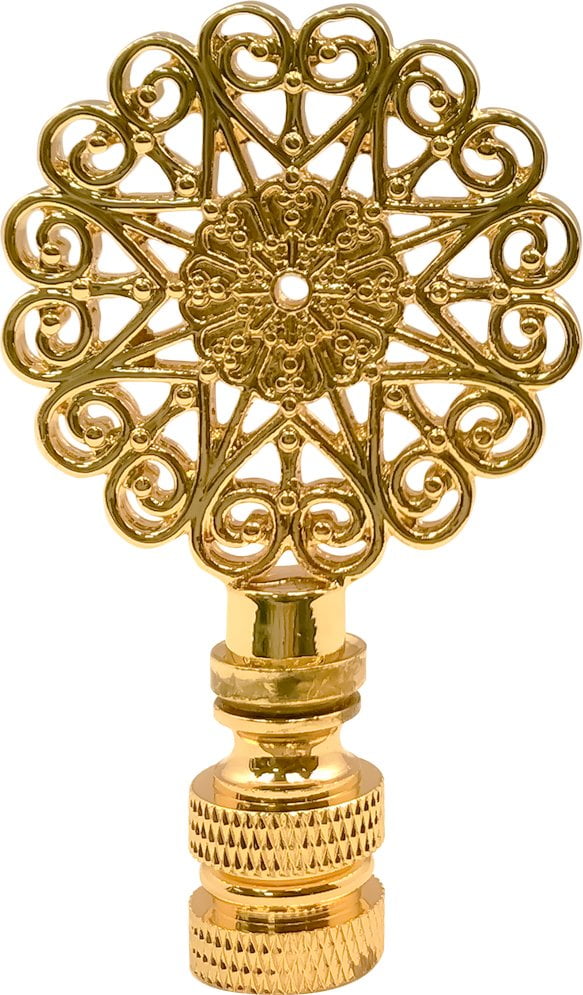 Royal Designs, Inc. Scalloped Filigree Lamp Finial, F-5017PB-1 ...