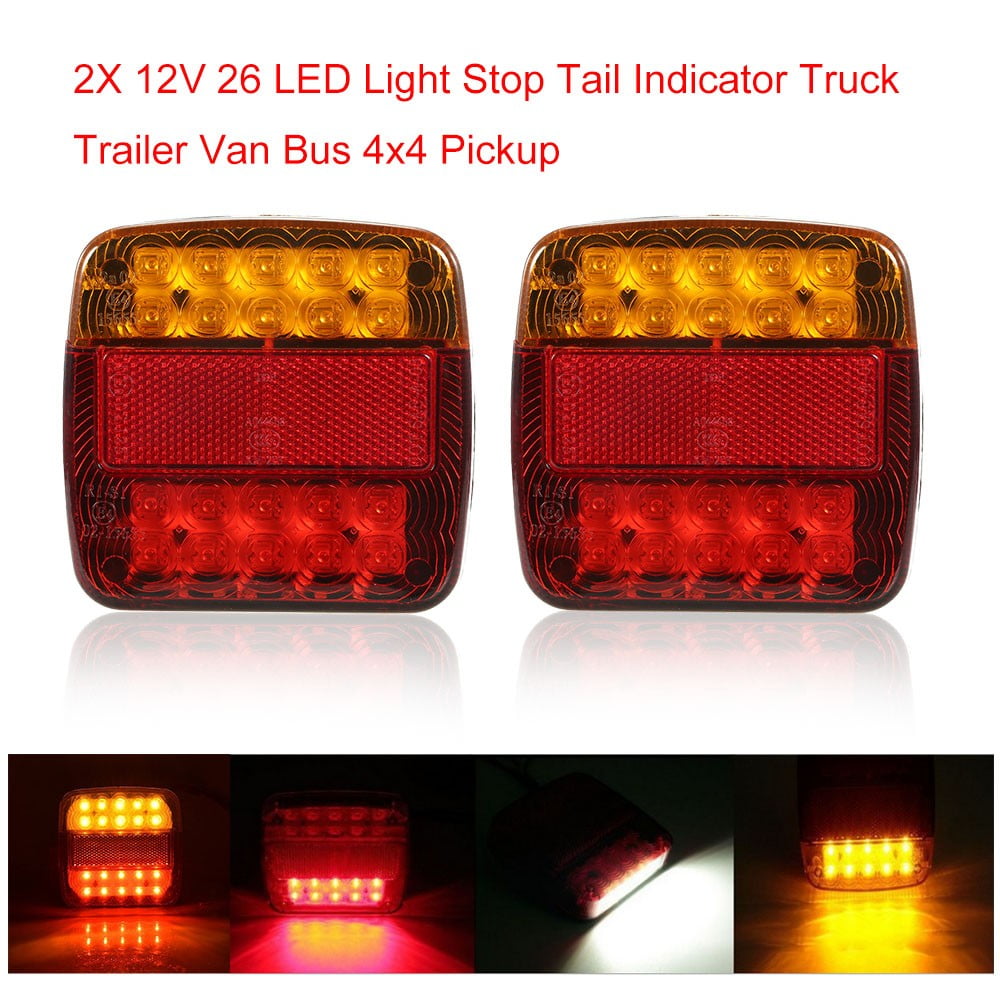 Set Of 2 Smd Led Tail Light Rear Light 12v Van Car Bus Mini Bus Mini ...
