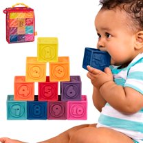 Wooden Building Stacking Blocks Set for Kids, Toddlers & Children ...