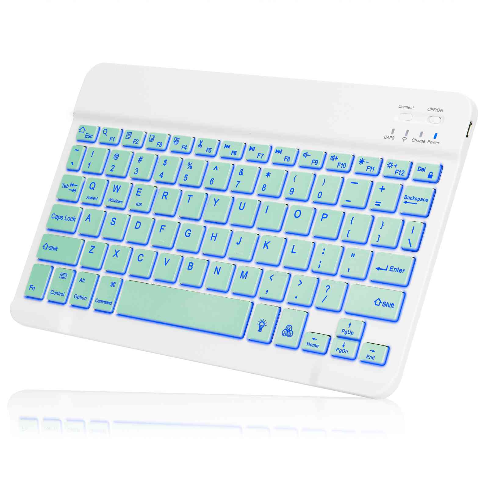 UX030 Lightweight Ergonomic Keyboard with Background RGB Light, Multi ...