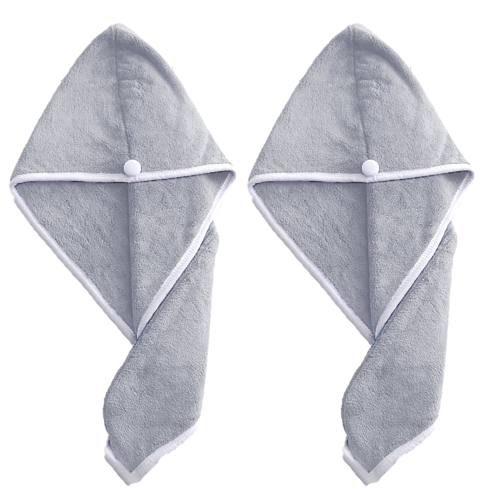 2 Pack Hair Towels for Women, Head Towel Cap, Hair Turban Towel Wrap ...