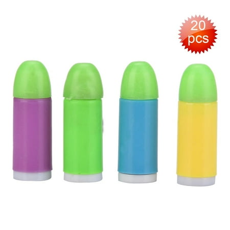 20pcs Colorful Bullets Mini Soft EVA Bullet Toy Gun Pistol Game ...