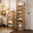 The 9-Tier No-Assembly Bamboo Rack, 2026 Upgraded Foldable 9 Tier ...