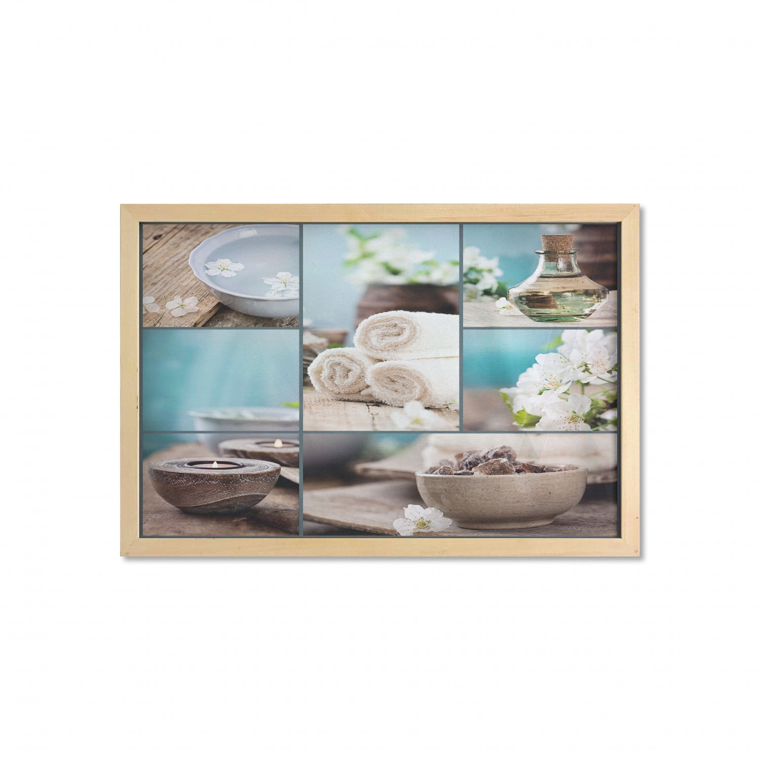 Spa Wall Art with Frame, Far East Close to Your Heart Massage Theme ...
