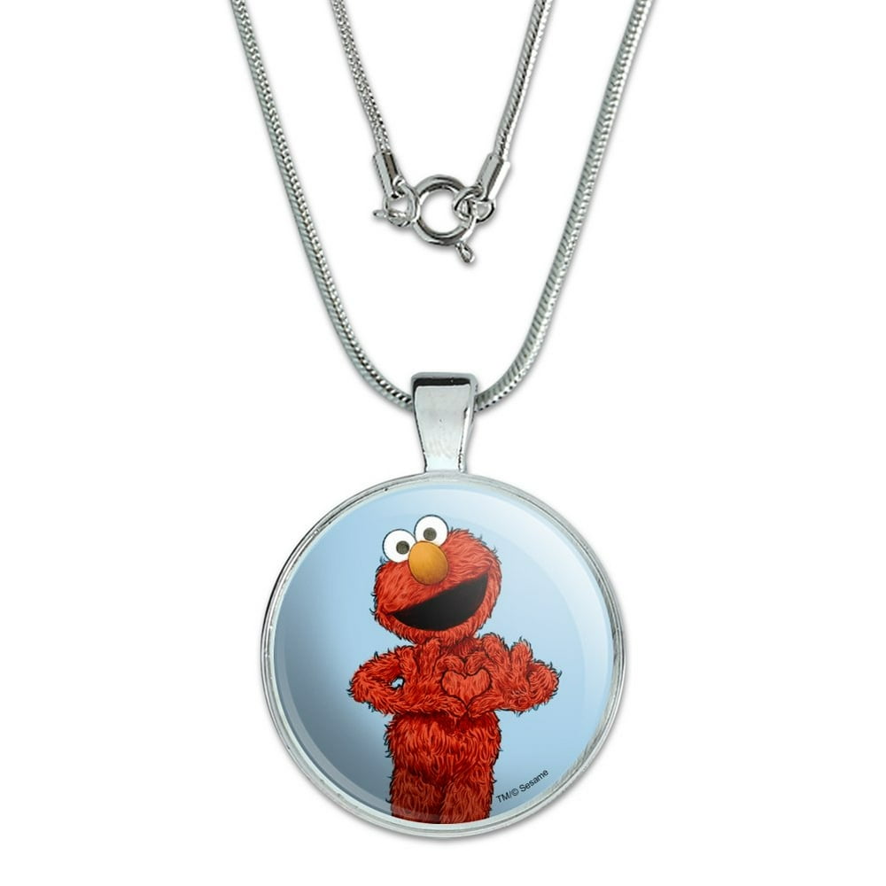 Graphics and More - Sesame Street Vintage Elmo 1" Pendant with Sterling ...