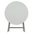 ZENSTYLE 32" Folding Round Card Table, Outdoor Top, Portable Plastic ...