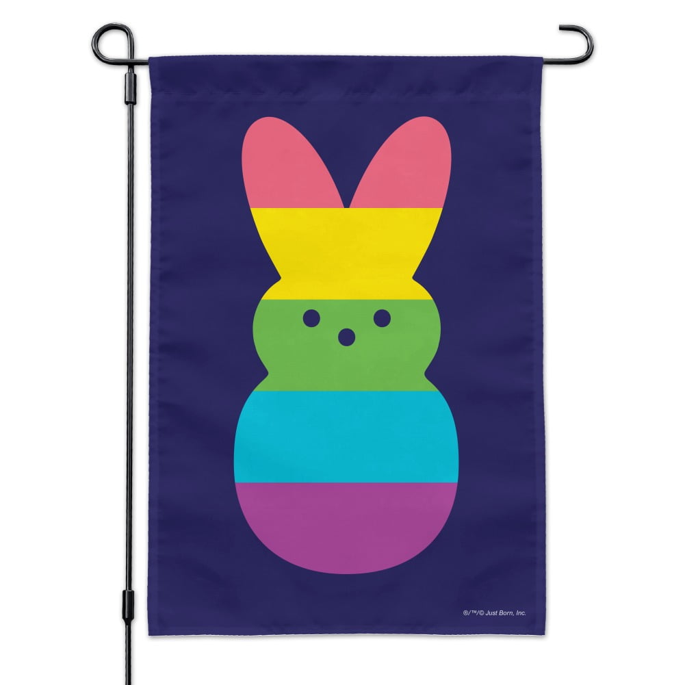 Rainbow Striped Bunny Peep Garden Yard Flag - Walmart.com