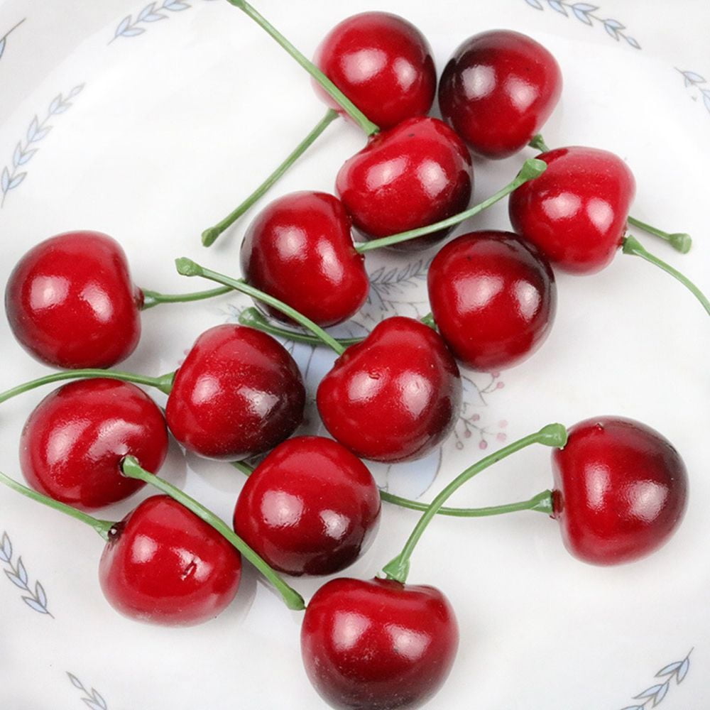 Photography Accessories Lifelike Food Crafts Mini Artificial Cherries ...