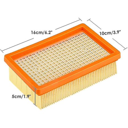 Karcher Mv4 Mv5 Mv6 Wd4 Wd5 Wd6 Replacement Flat Pleated Filter Pack of ...