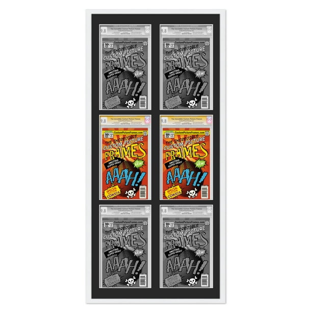 6 Comic Book Frame White Collage Comic Book Frame with Black Mat to ...