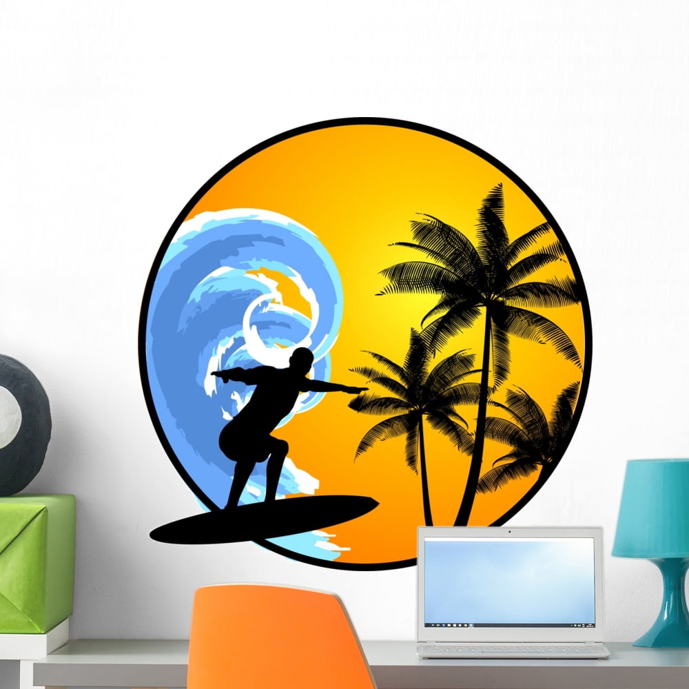 Surfer Wall Mural by Wallmonkeys Peel and Stick Graphic (24 in W x 24 ...