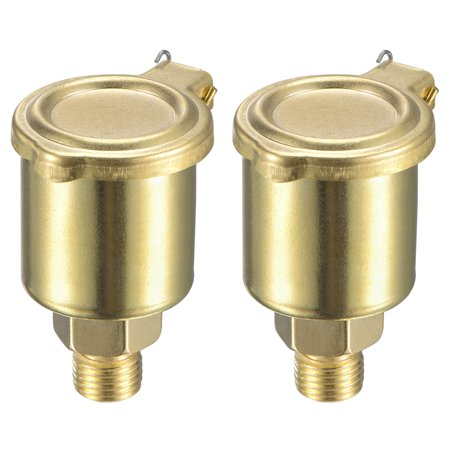 Uxcell M10x1 Male Thread 6ml Copper Plating Spring Grease Oil Cup Cap ...