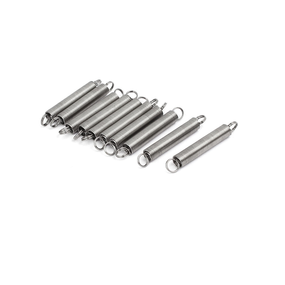 0.5mmx5mmx35mm 304 Stainless Steel Tension Springs Silver Tone 10pcs ...