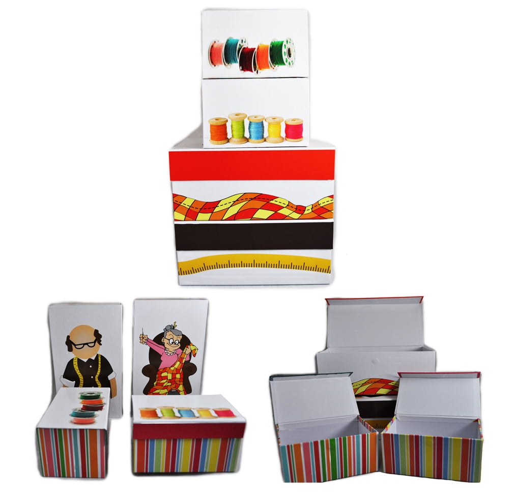 Novelty Sewing Storage Boxes Set of 4 - Walmart.com
