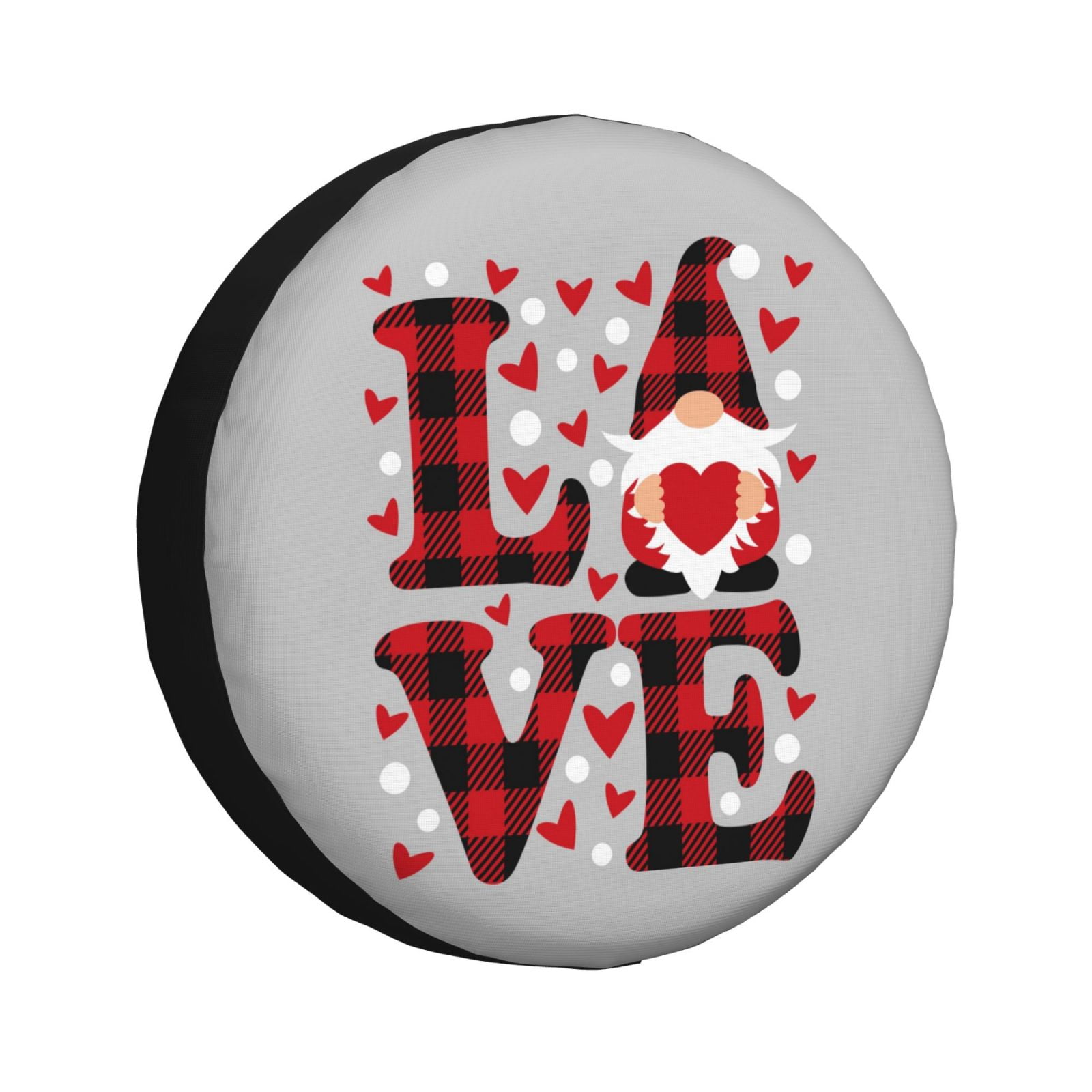 Fotbe Buffalo Plaid Love And Gnome Funda de Llanta de Repuesto con ...