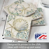 Thirstystone "Playa Shells" 4-Pack Tumbled Tile Stone Coasters ...