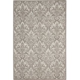 Nourison Damask Vintage Ivory/Grey 8' x 10' Area Rug, (8x10) - Walmart.com