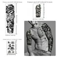 Yazhiji Waterproof Temporary Tattoos 46 Sheets Full And Half Arm Large
