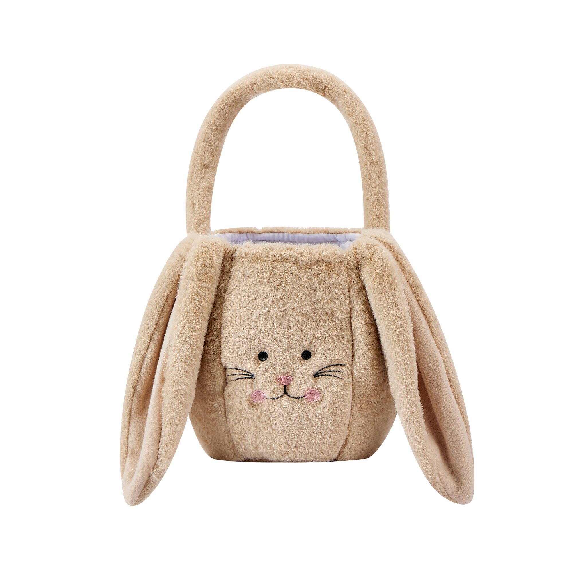 Inevnen Plush Easter Basket Bunny Basket for Kids Easter Gift Bags Eggs ...