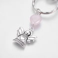 Iron Keychain Alloy Swivel Clasps with Tibetan Style Pendants and Rose ...