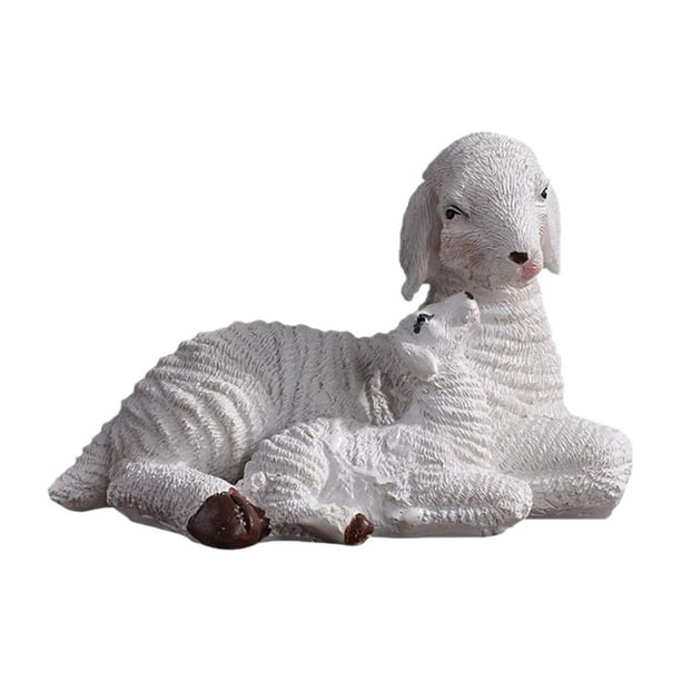 Adorno de patio de cabra, estatua de jardín en miniatura, paisajismo ...