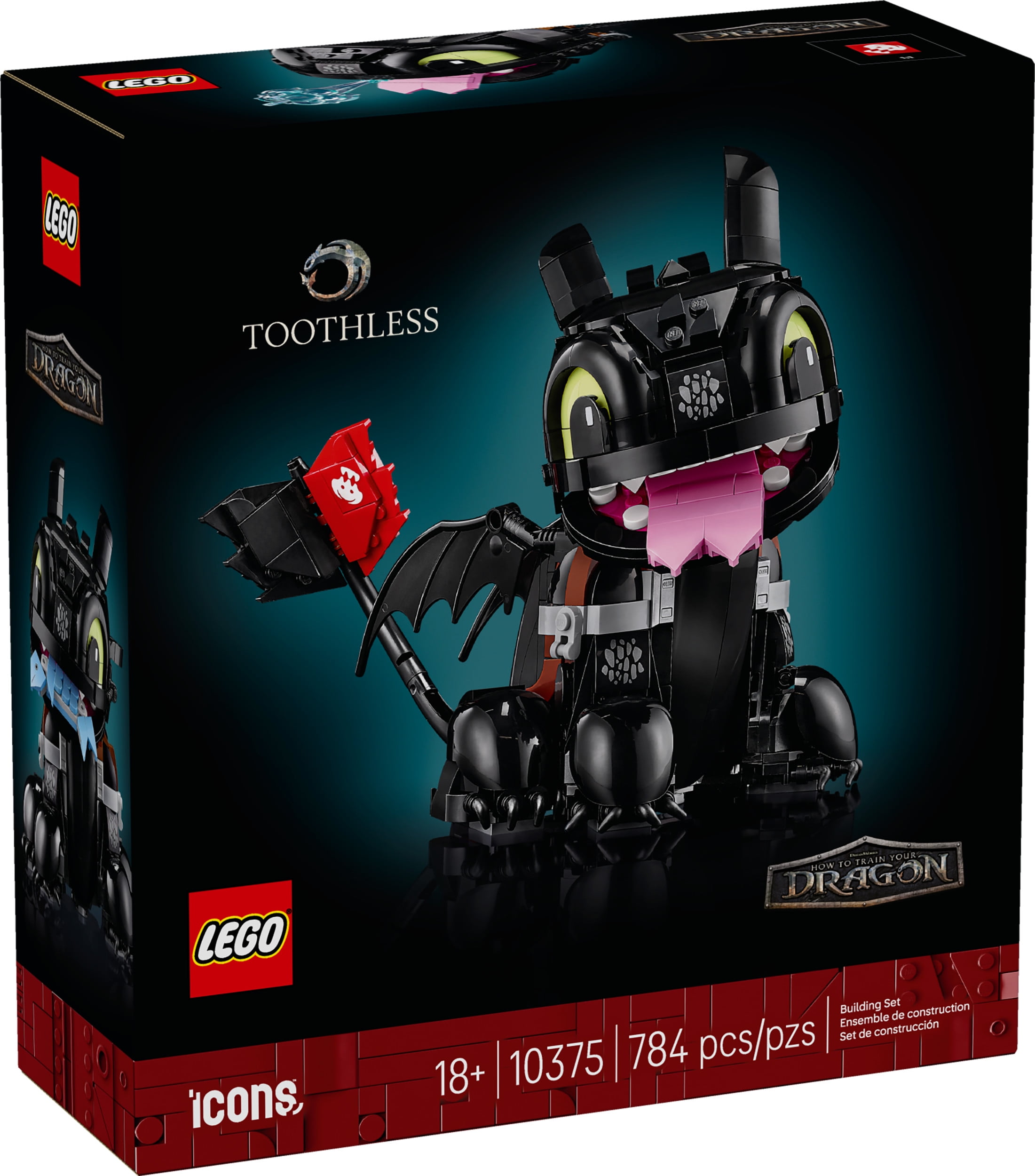 LEGO Icons How to Train Your Dragon: Toothless Building Set for Adults ...