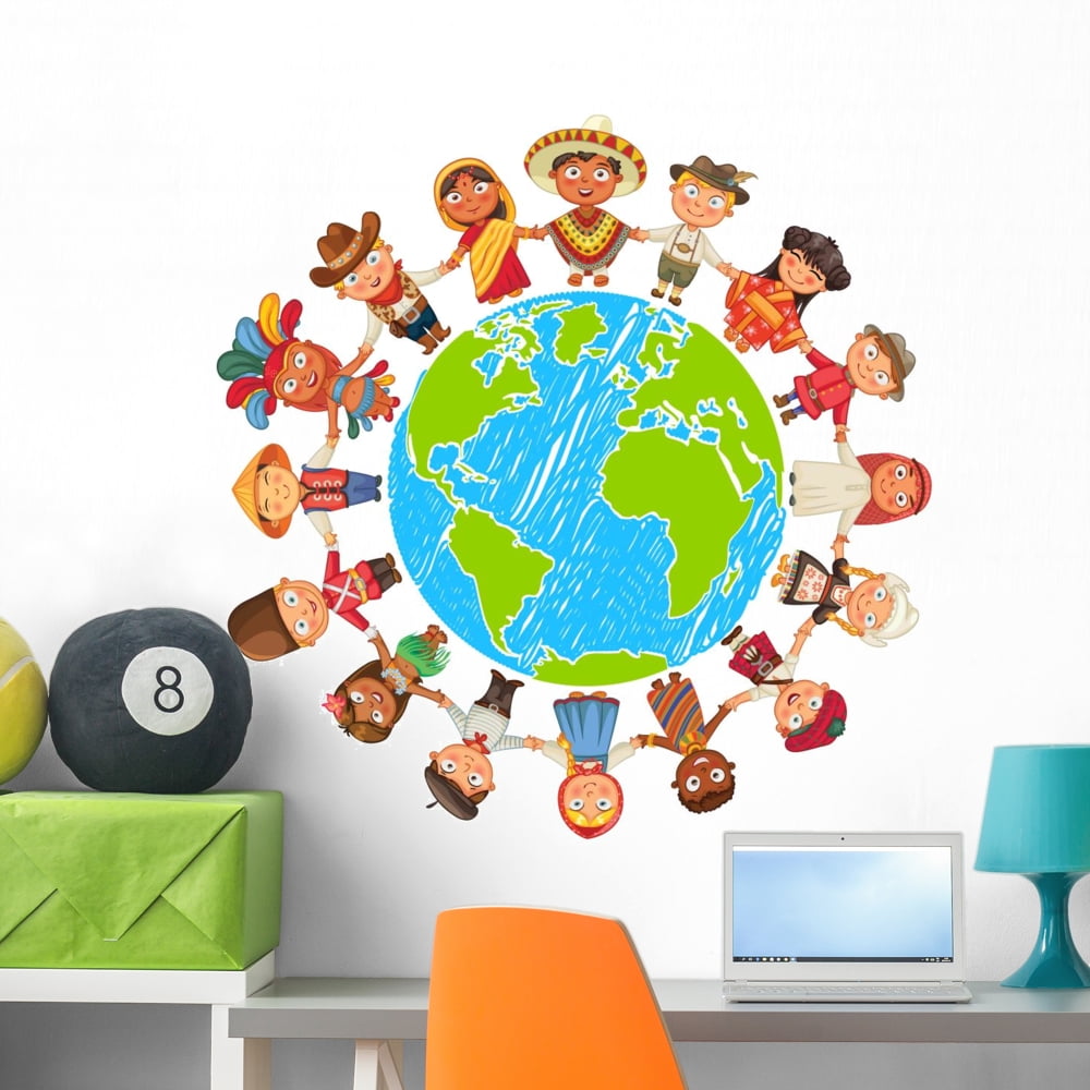 Earth Day Wall Mural by Wallmonkeys Peel and Stick Graphic (36 in H x ...