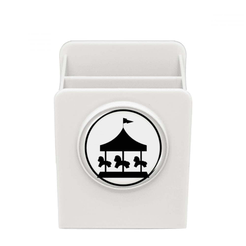 Carousel Amusement Park Black Outline Desk Pencil Holder Cup Pen ...