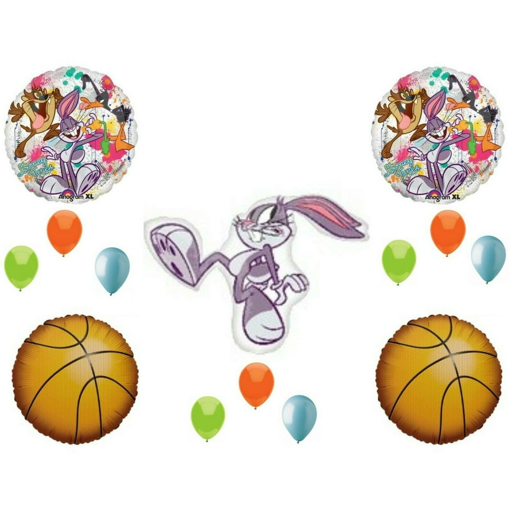 Space Jam 2 Looney Tunes Happy Birthday Party Balloons Decoration Bugs ...