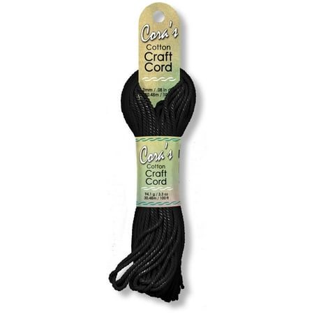 Cotton Craft Cord 2Mmx100'-Black | Walmart Canada