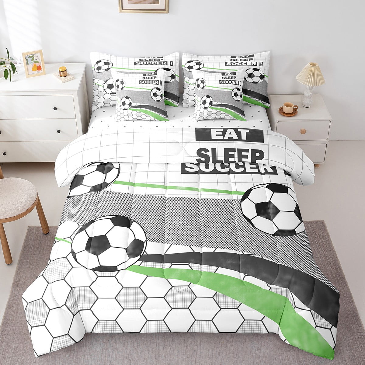 Click here for Yst 7 Piece Football Full Comforter Set For Boys K... prices