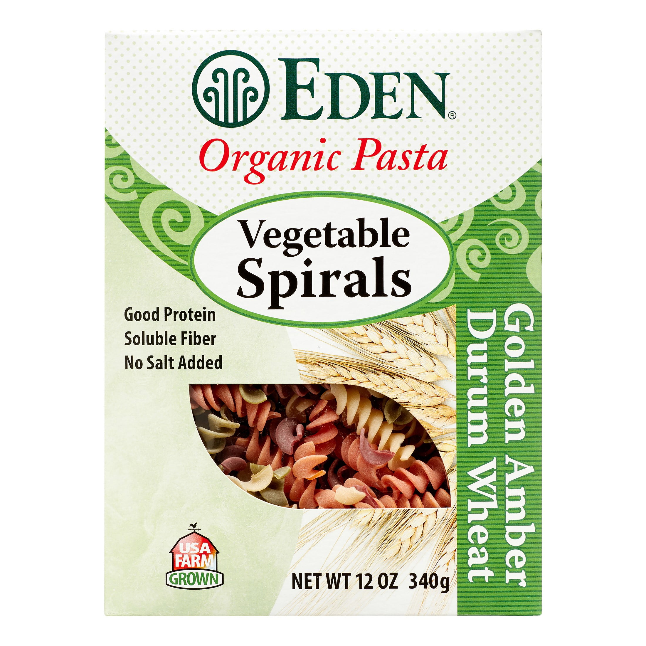 Eden Foods 100% Organic Pasta Vegetable Spirals, 12 Oz - Walmart.com